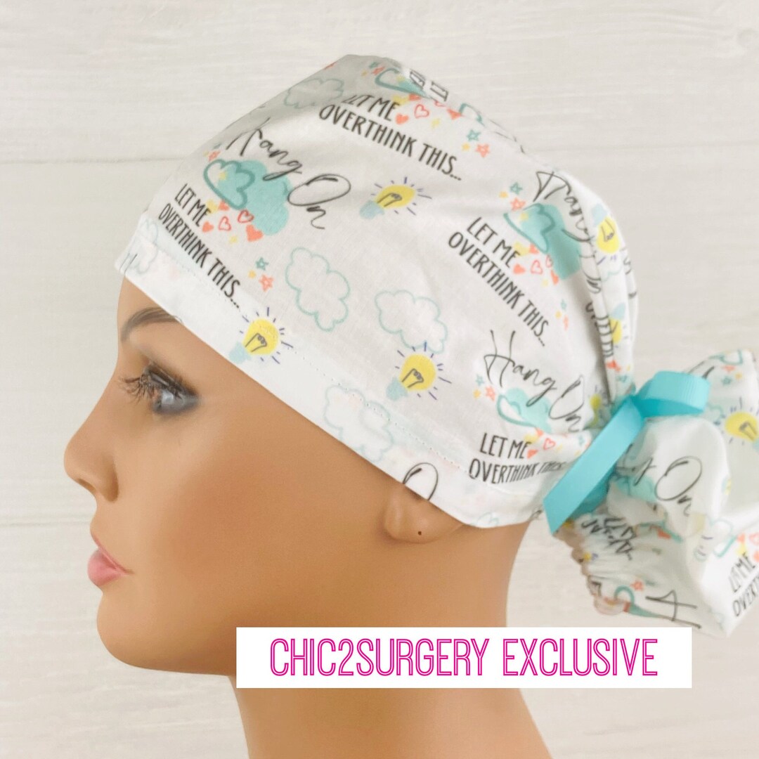 Womens Surgical Scrub Caps - Ponytail - Scrub Hat - Over Thinker ...