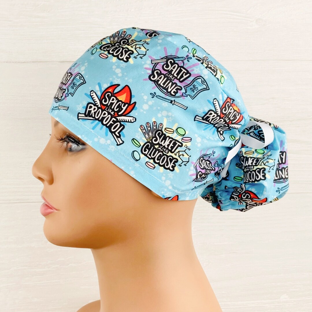Womens Surgical Scrub Caps - Ponytail - Scrub Hat - Salty Saline ...