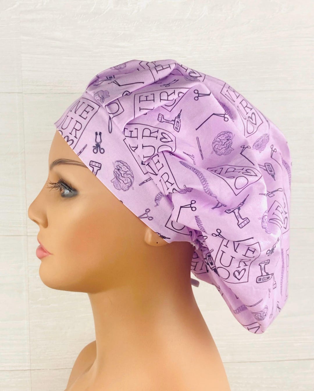 Scrub Hats for Women - Women’s Bouffant Hat - Scrub Caps - Neuro Love ...
