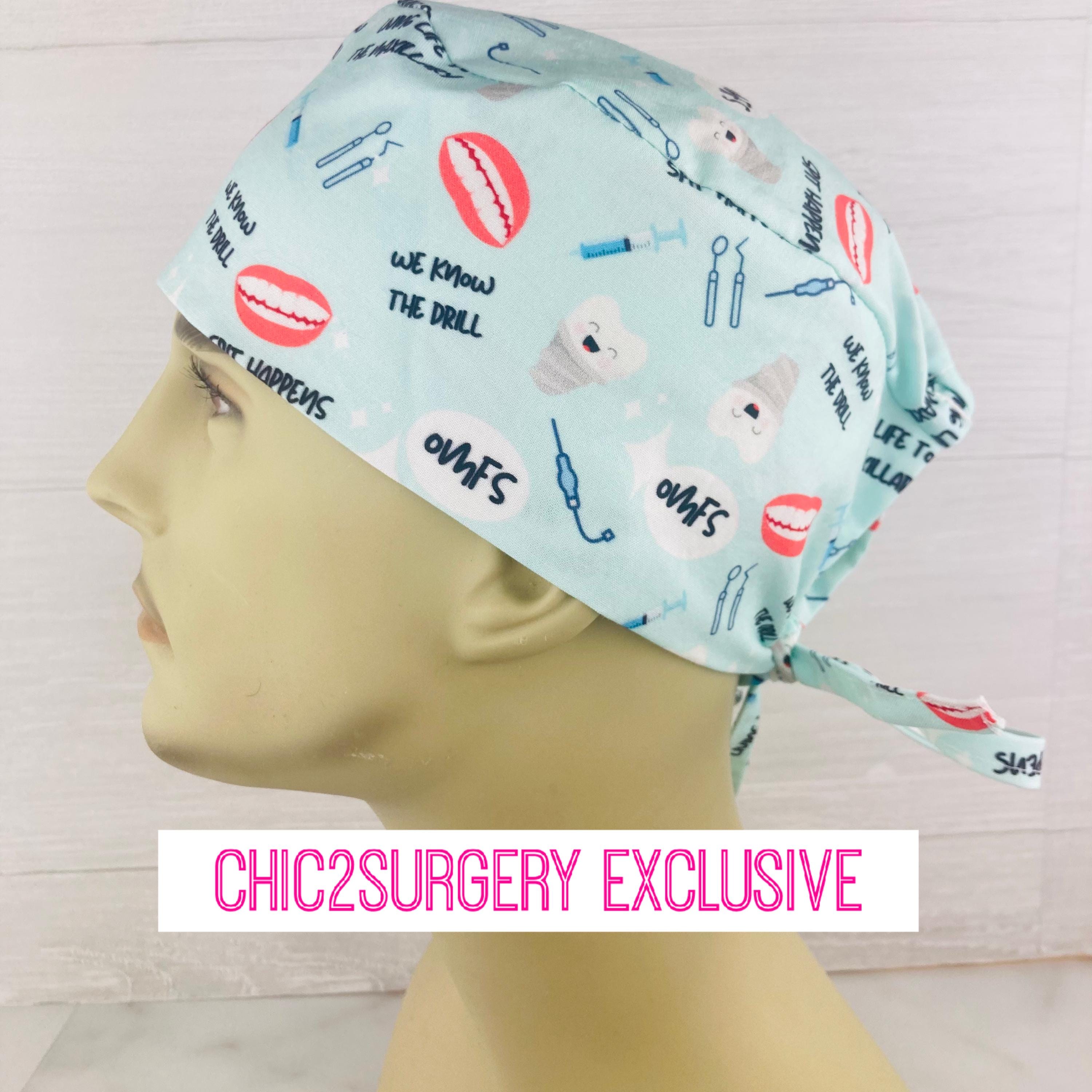 Men's Scrub Hat - Men's Scrub Cap - Men's Tieback Hat - Oral Surgery ...