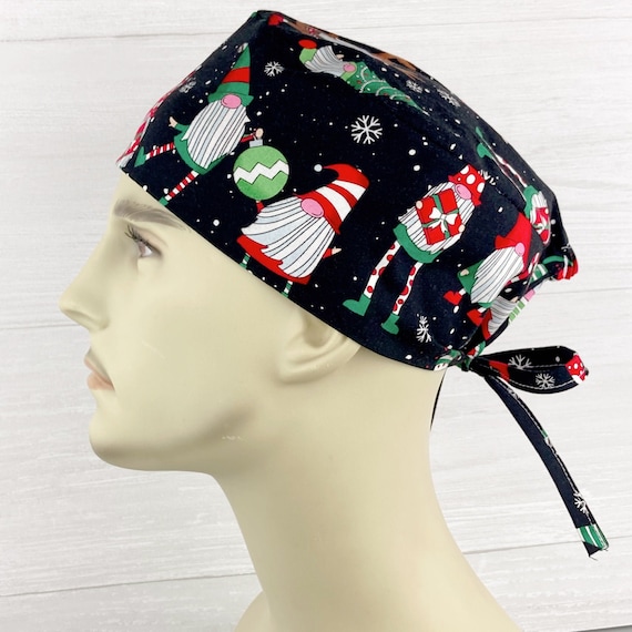 Men's Scrub Hat Men's Scrub Cap Men's Tieback | Etsy