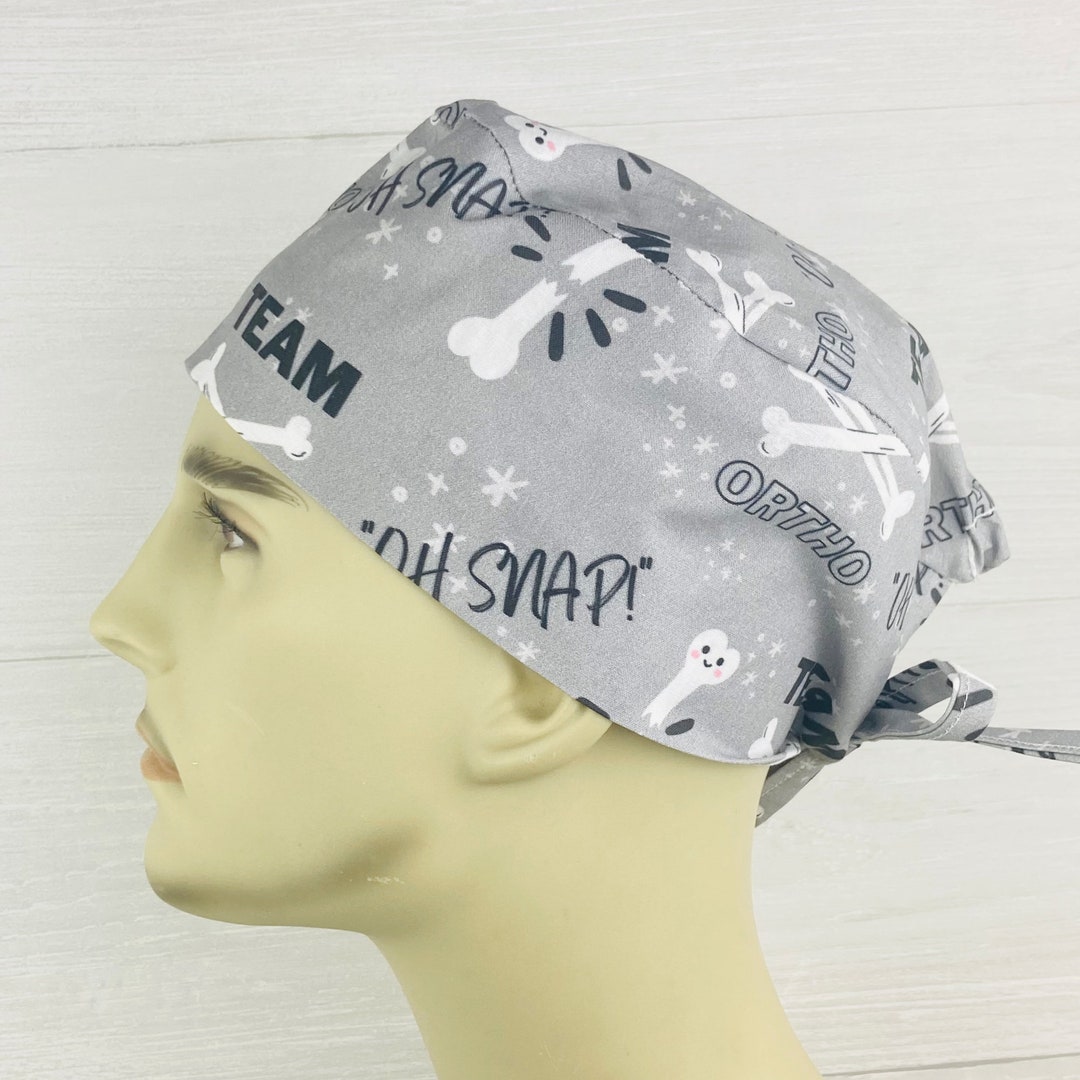 Men's Scrub Hat - Men's Scrub Cap - Men's Tieback Hat -team Ortho ...