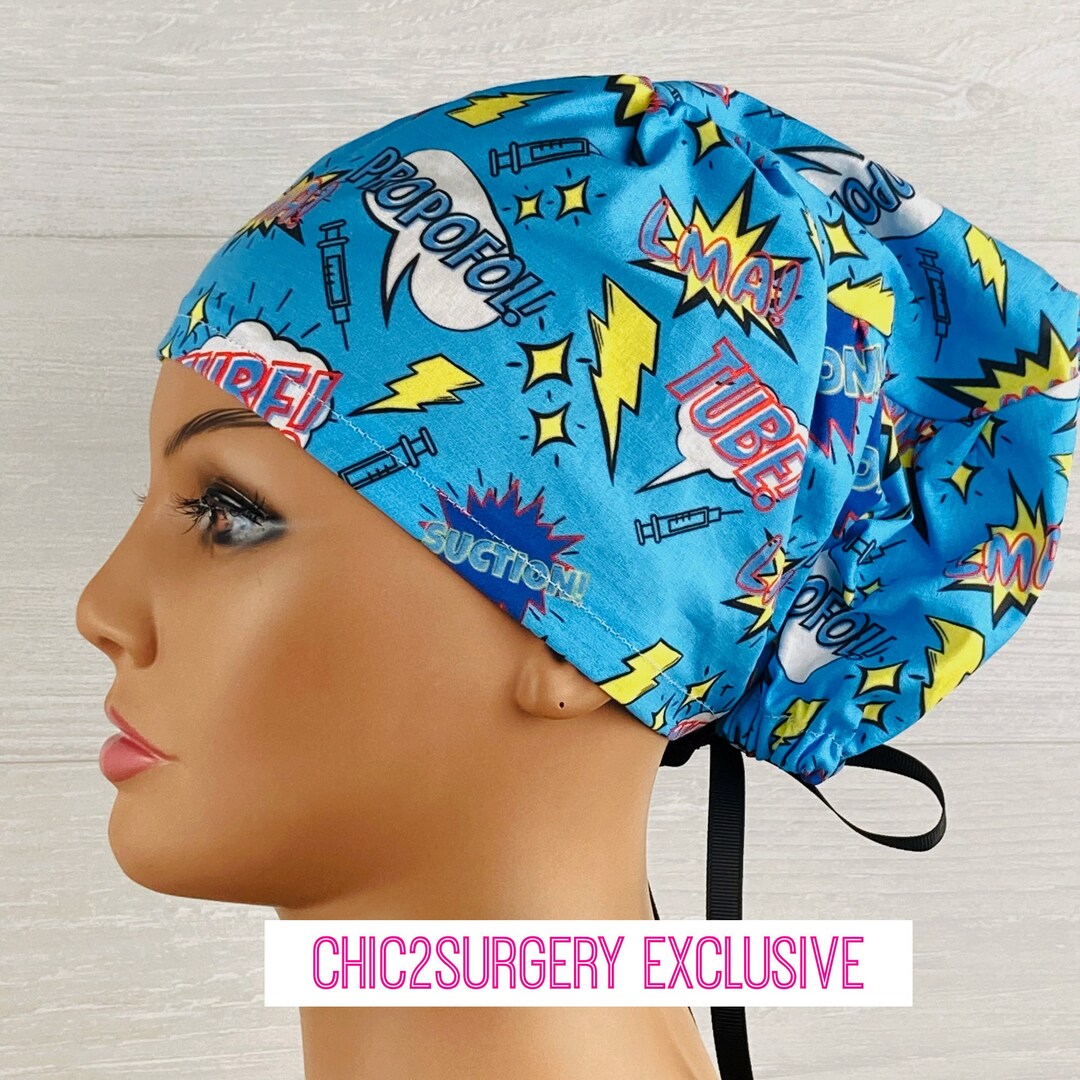 Scrub Hats for Women - Women's Tieback Hat - Scrub Caps - Anesthesia ...