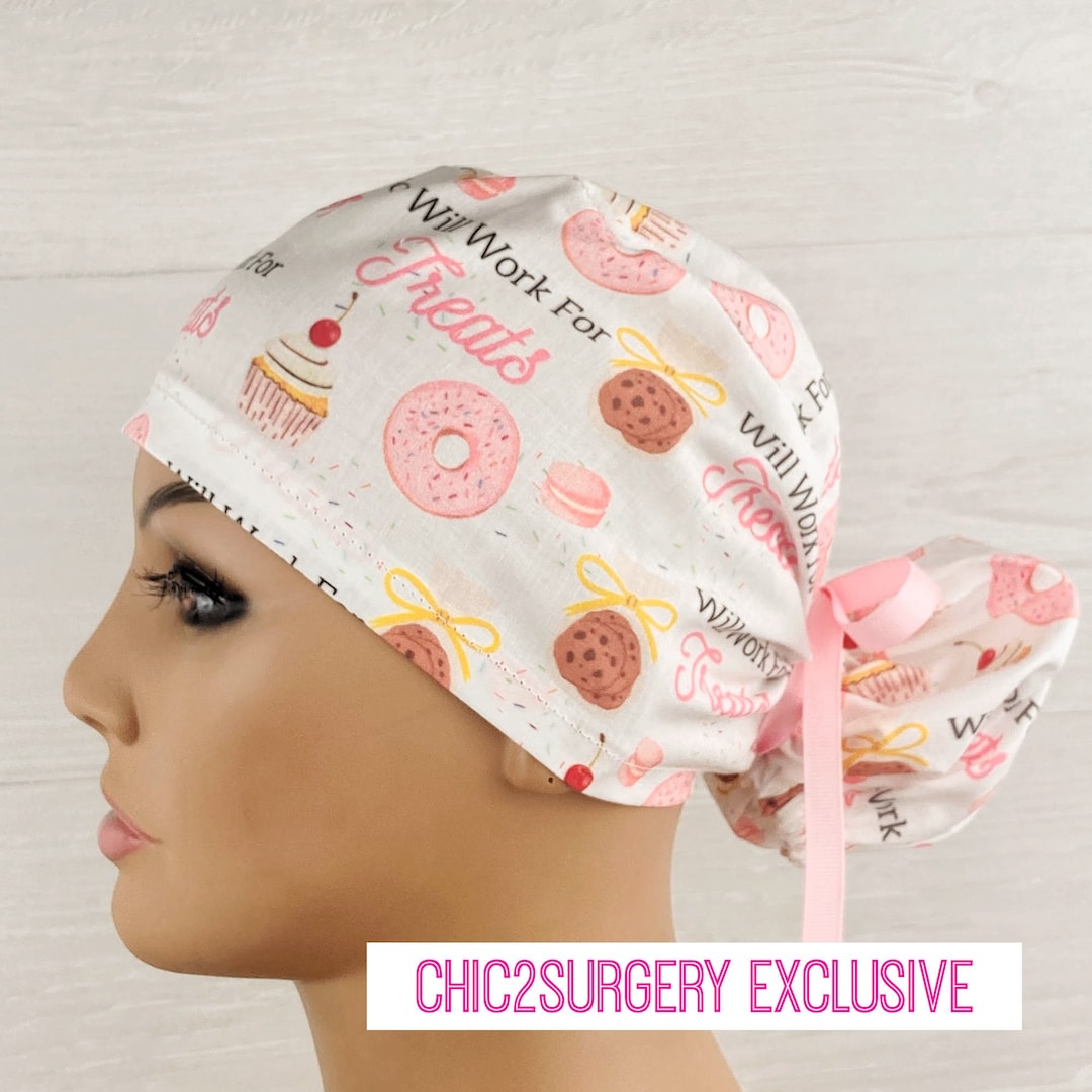 Womens Surgical Scrub Caps - Ponytail - Scrub Hat - Will Work for ...