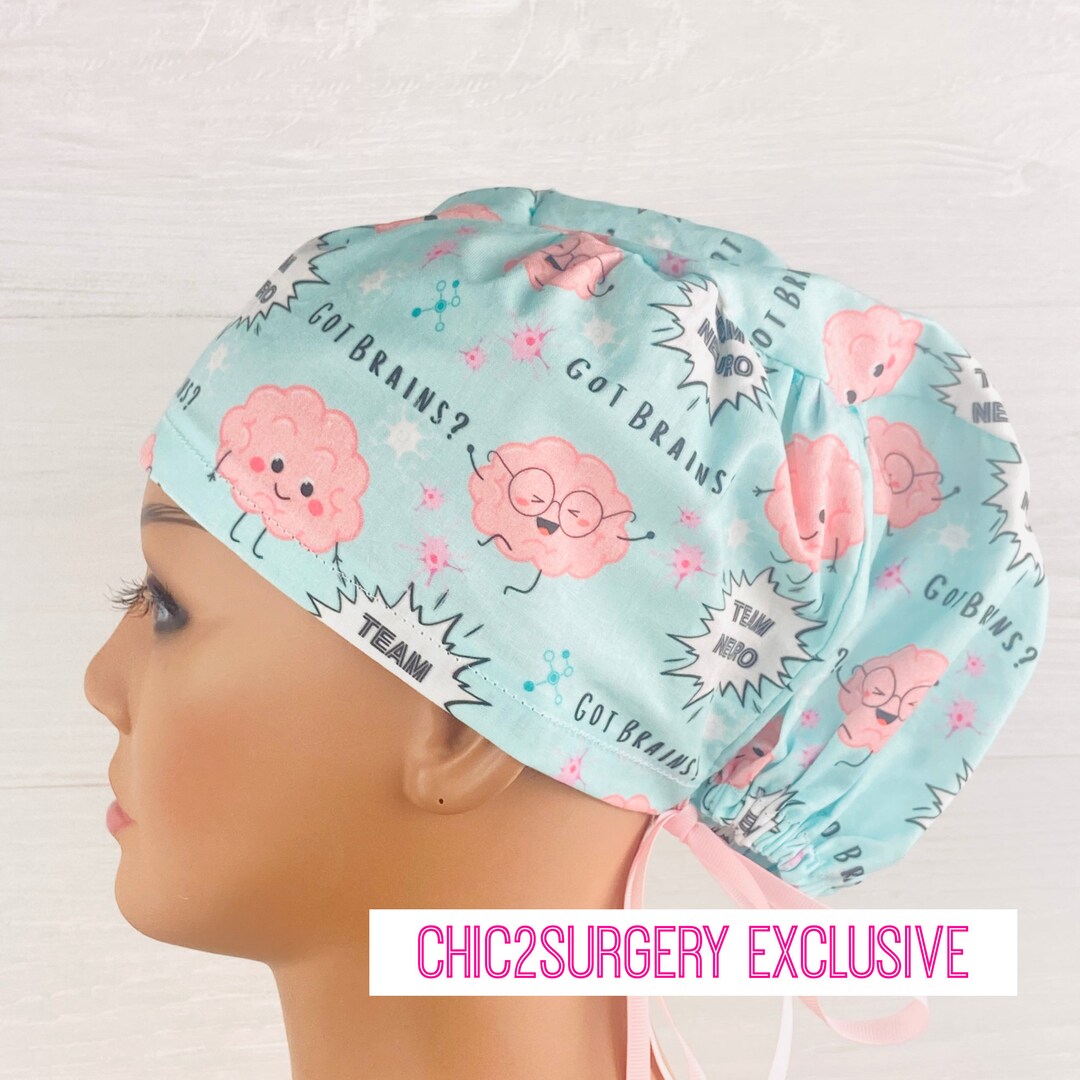 Scrub Hats for Women - Women's Tieback Hat - Scrub Caps - Got Brains ...