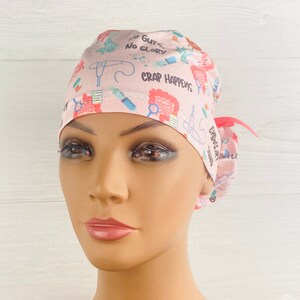 Womens Surgical Scrub Caps - Ponytail - Scrub Hat - Endoscopy Squad ...