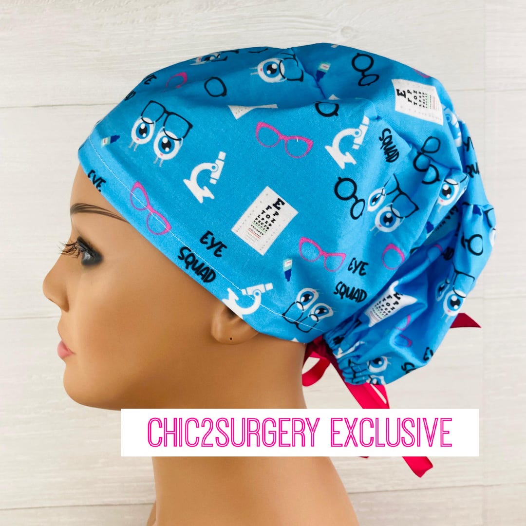 Scrub Hats for Women - Women's Tieback Hat - Scrub Caps - Eye Squad ...