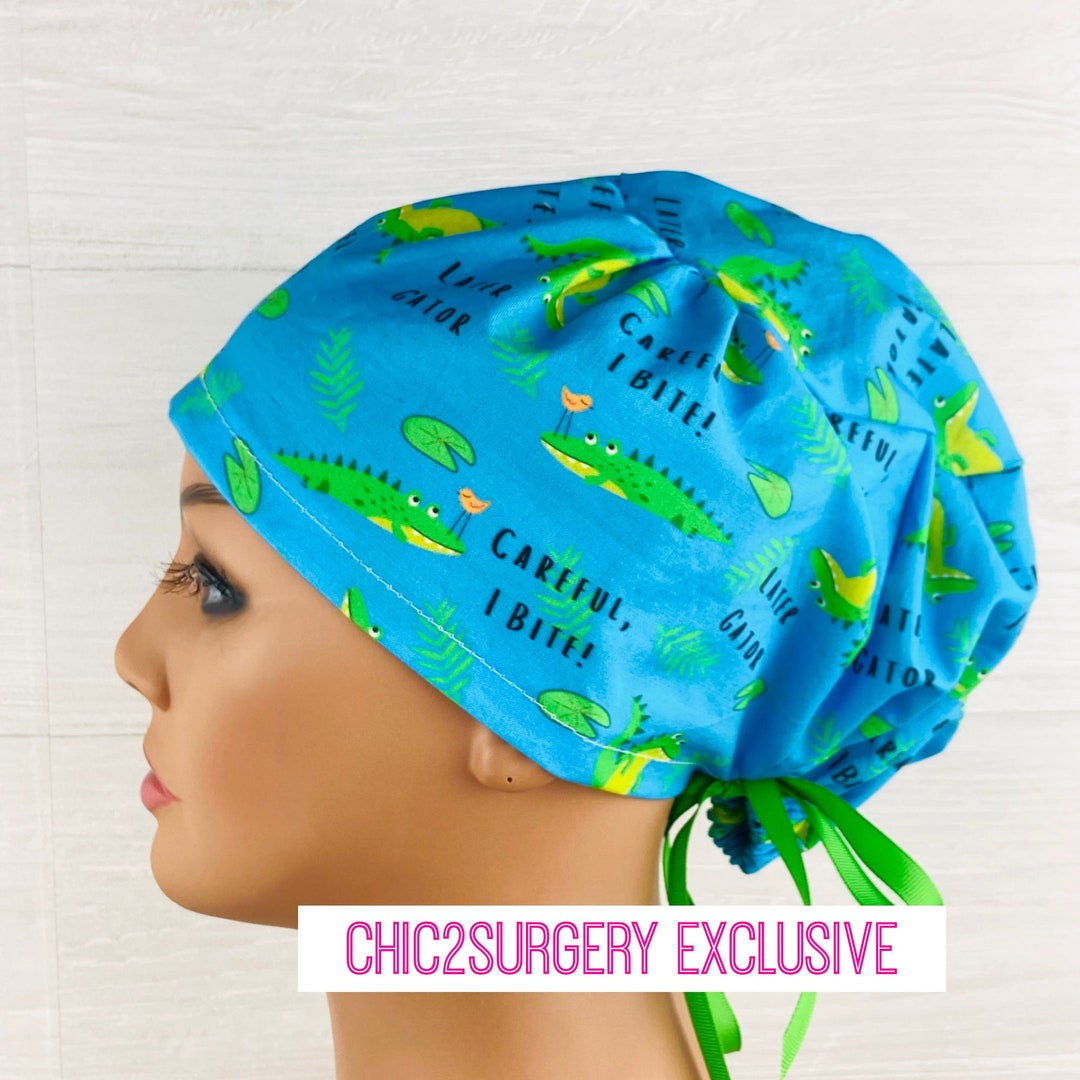 Scrub Hats for Women - Women's Tieback Hat - Scrub Caps - Careful I ...
