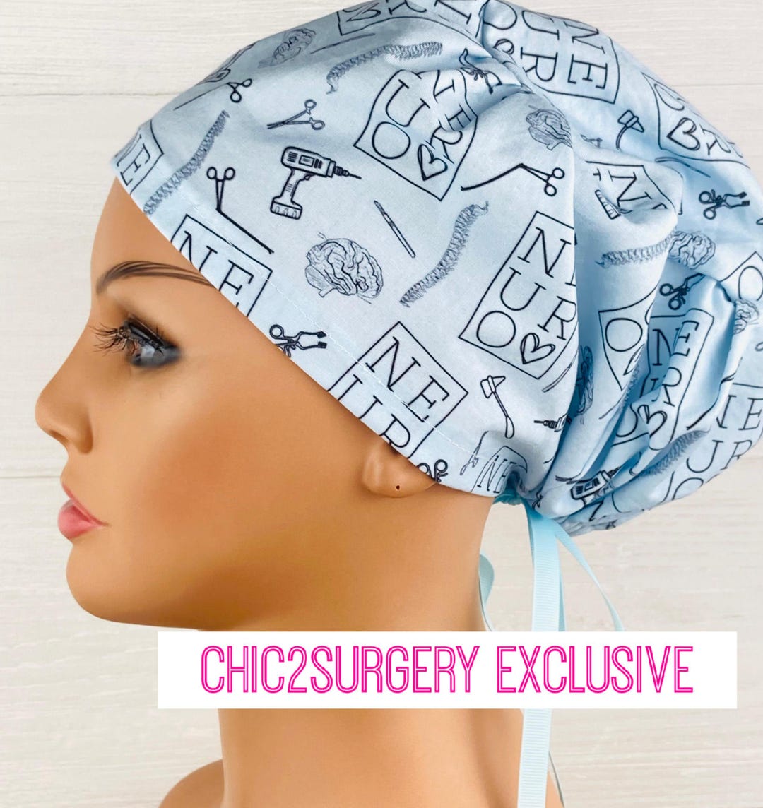 Scrub Hats for Women - Women's Tieback Hat - Scrub Caps - Neuro Love ...