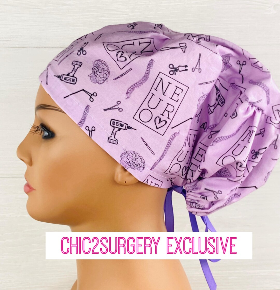 Scrub Hats for Women - Women's Tieback Hat - Scrub Caps - Neuro Love ...