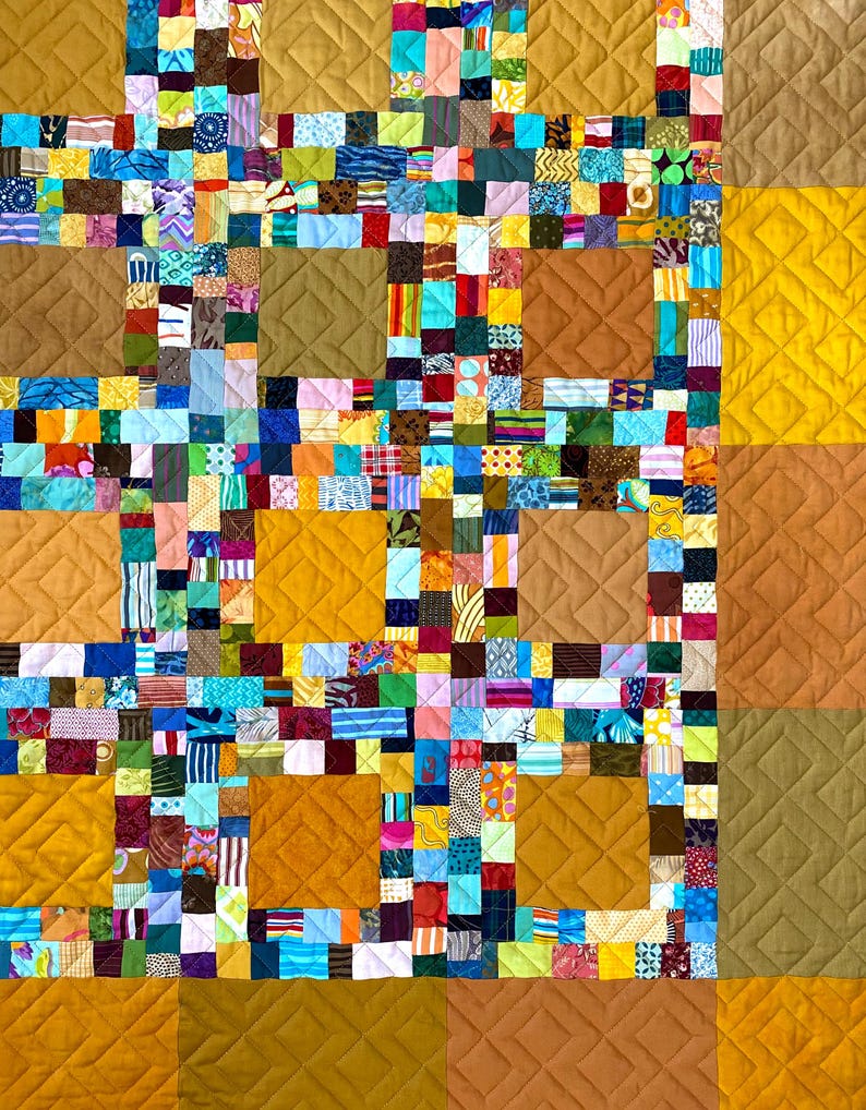 Diagonal Scrap Quilt in English - Etsy