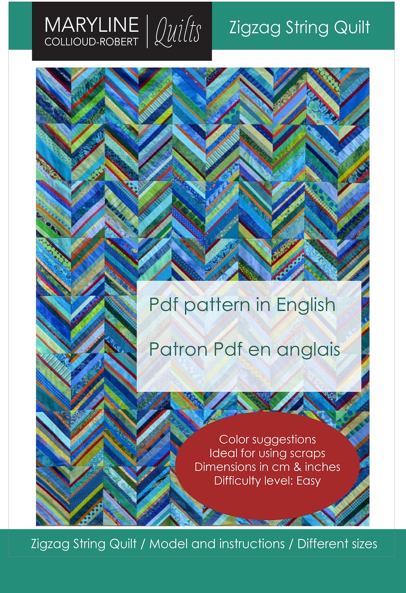 Zigzag String Quilt in English - Etsy
