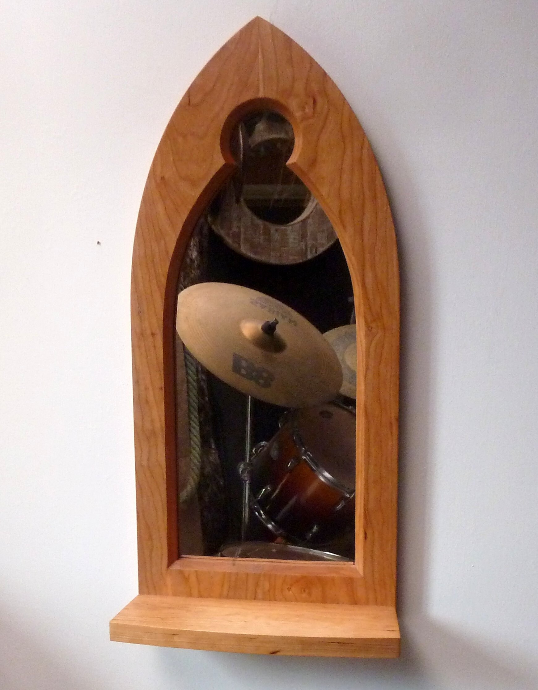 Gothic Arch Solid Wooden Cherry Keyhole Trefoil Wall Mirror & | Etsy