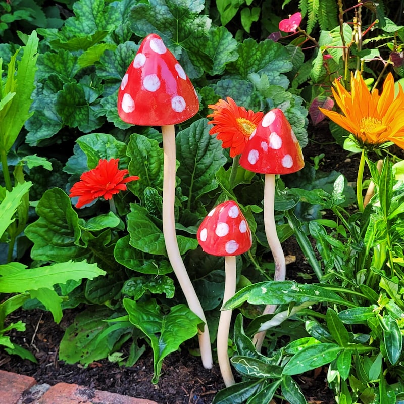 Large Ceramic Toadstools - Etsy