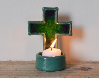 Candle Holder Cross | Etsy