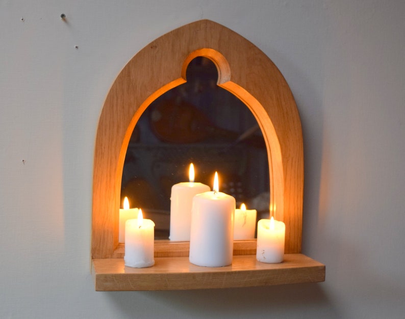 Gothic Arch Solid Wooden English Oak Keyhole Trefoil Wall - Etsy