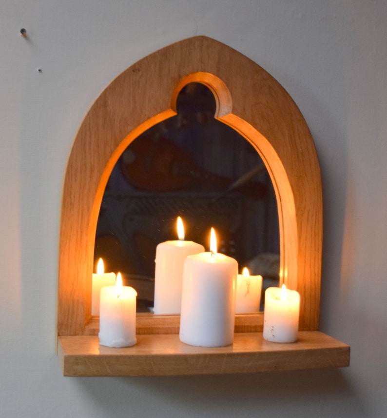 Gothic Arch Solid Wooden English Oak Keyhole Trefoil Wall - Etsy
