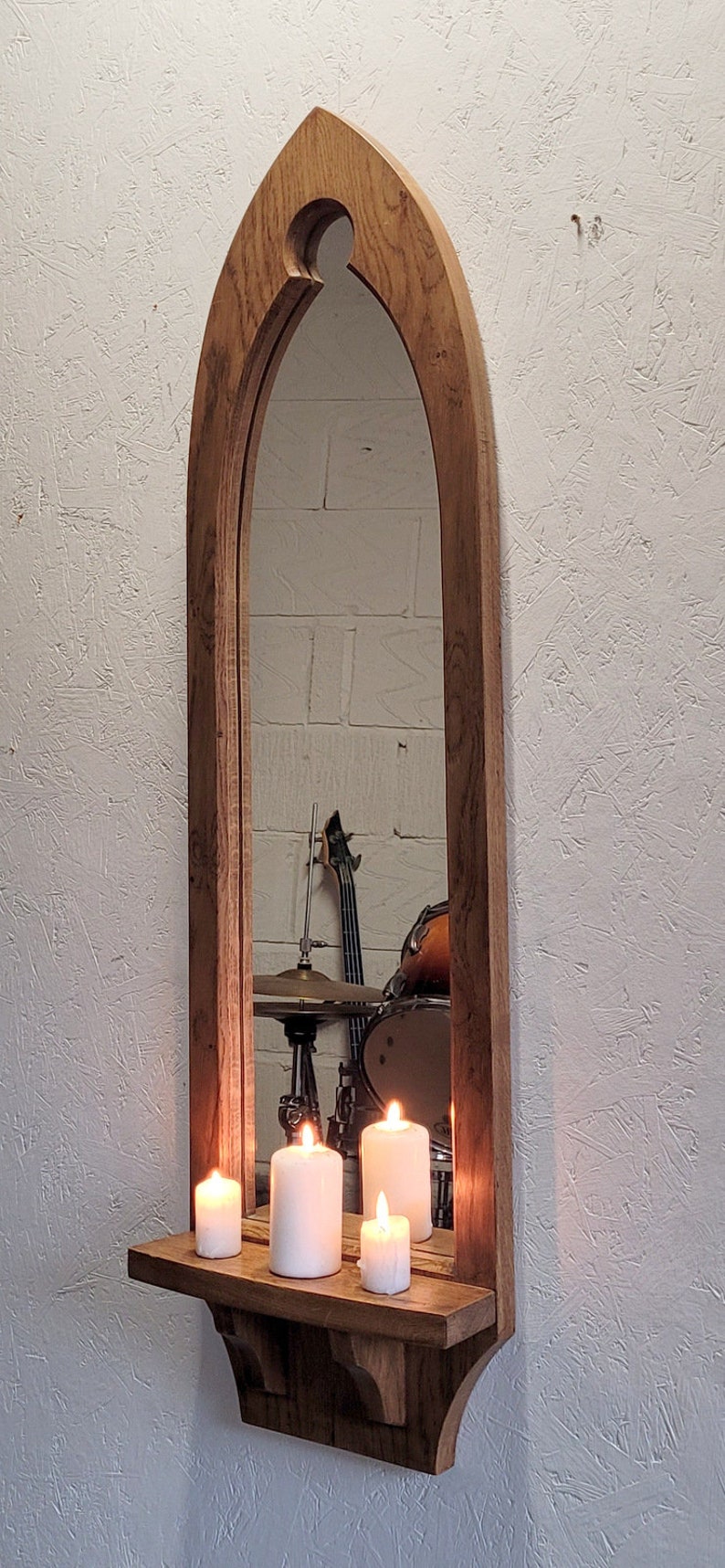 Gothic Arch Solid Wooden English Oak Keyhole Trefoil Wall - Etsy