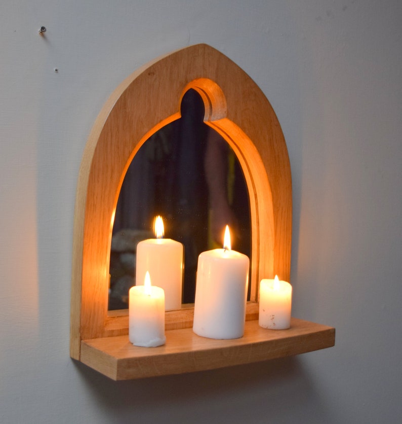 Gothic Arch Solid Wooden English Oak Keyhole Trefoil Wall - Etsy