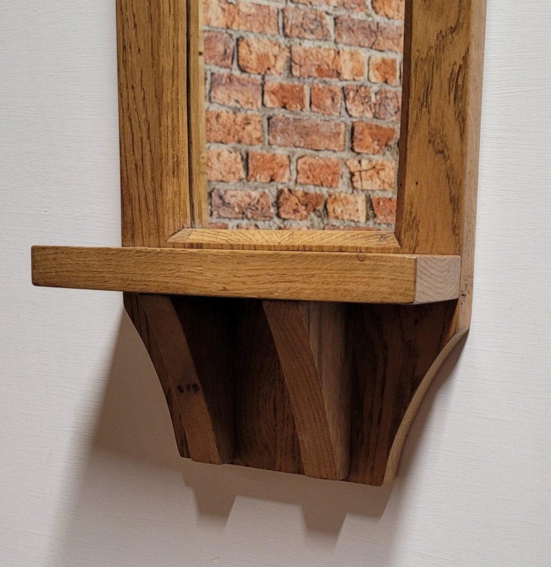 Gothic Arch Hardwood Wooden Solid Oak Wall Mirror 79cm Long - Etsy UK