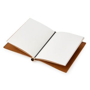 Personalised Leather Journal With Engraved Brass Plate / A6 Refillable ...