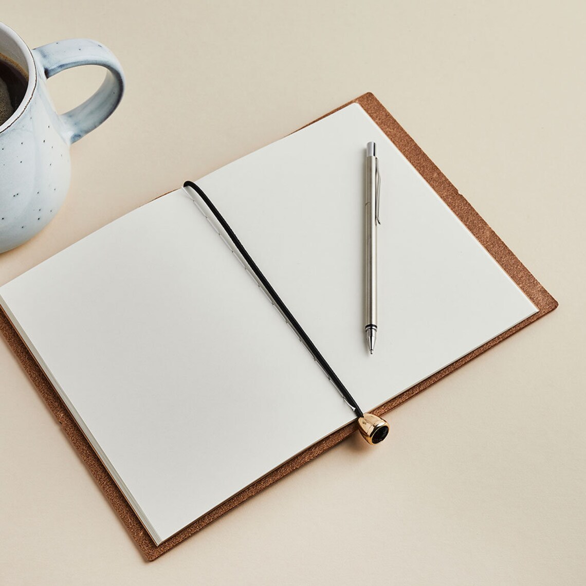 A6 Leather Notebook Cover + Personalised Initials / Refillable Leather ...