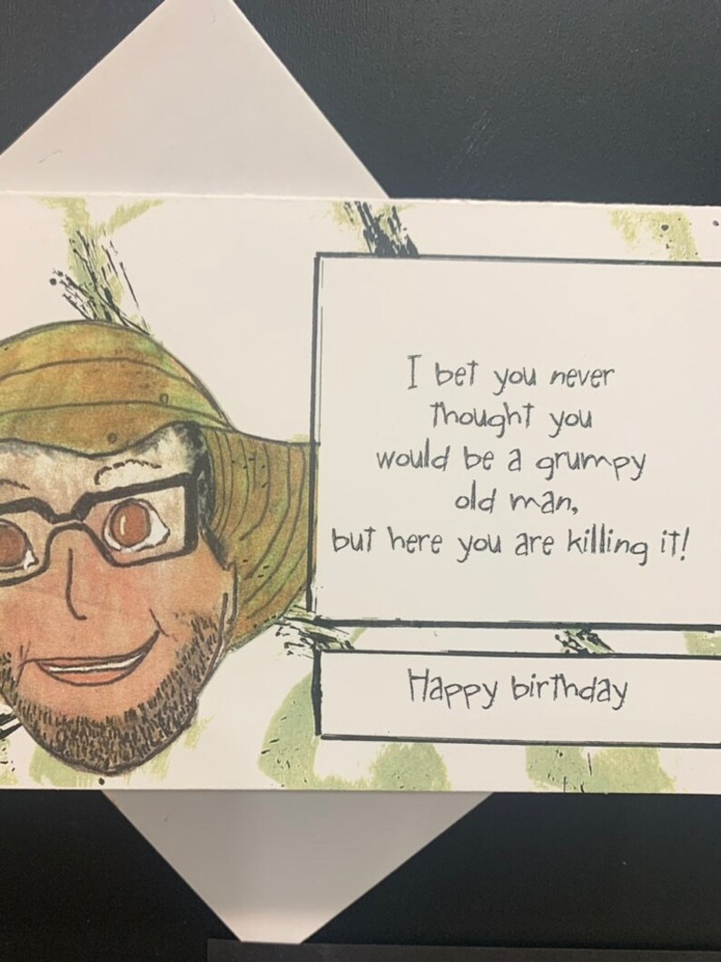Old Man Birthday Card - Etsy