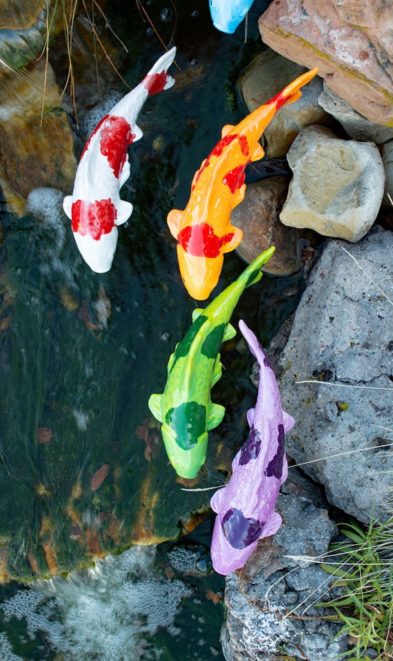 Koi Fish Decorations Metallic Koi Fish Hanging Lantern Garden