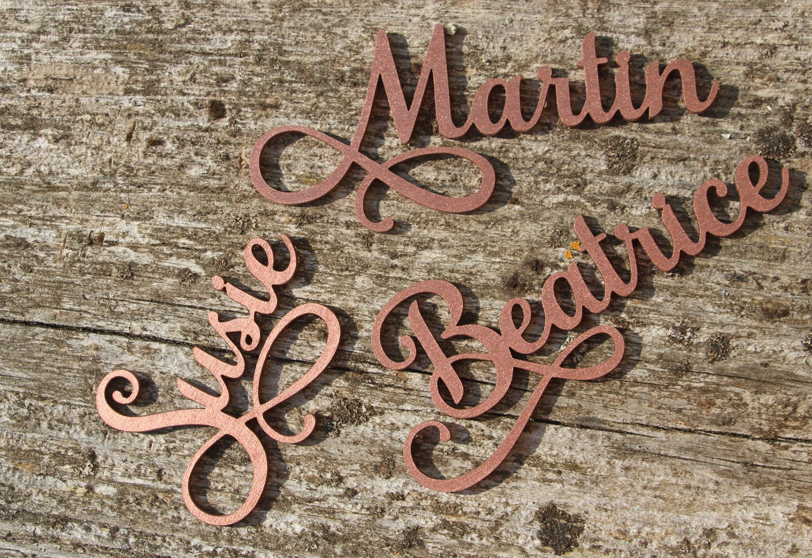 Laser Cut Wood Names Custom Laser Cut Name Signs Wedding Place | Etsy