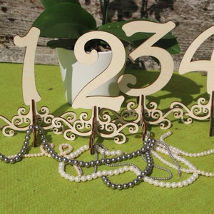 Free Standing Wedding Table Numbers /wooden Table Numbers Names/free ...