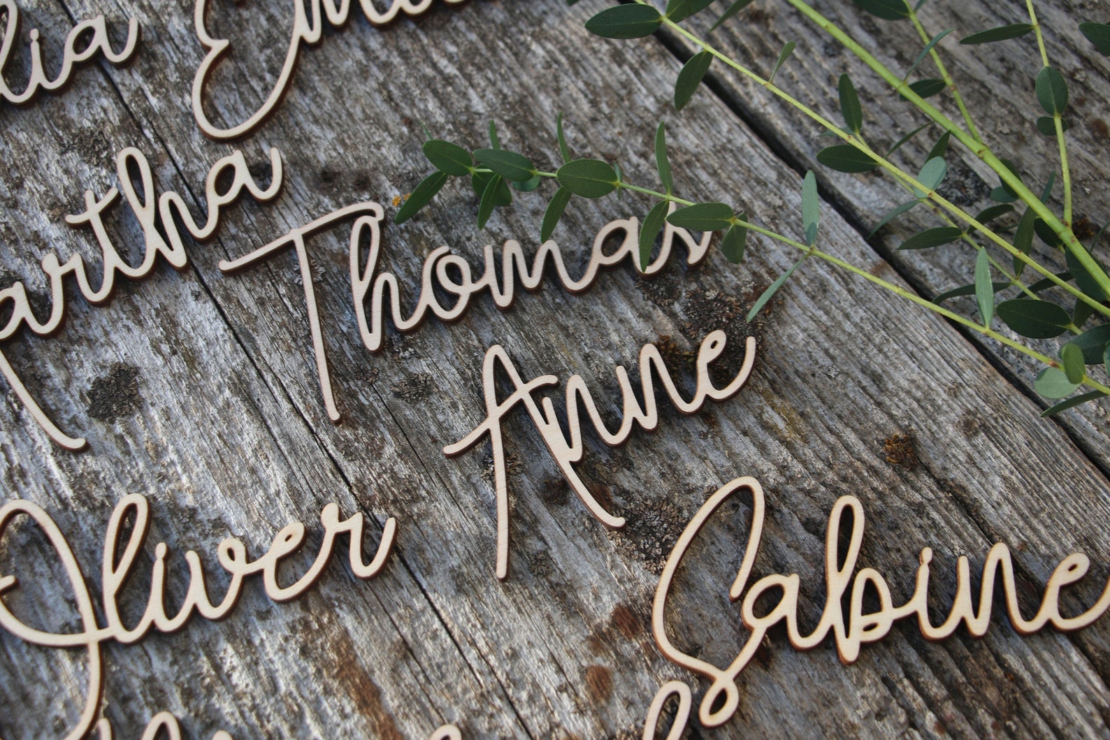 Laser Cut Wood Names Custom Laser Cut Name Signs Wedding Place - Etsy