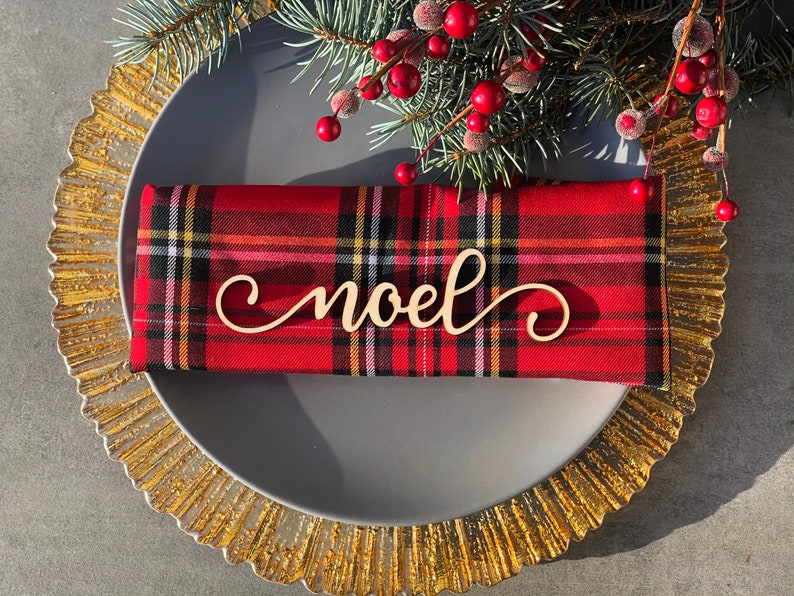 CHRISTMAS Place Cards Christmas Place Setting Christmas Table | Etsy