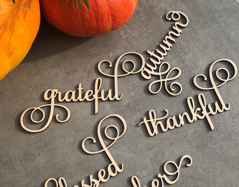 Custom Laser Cut Thanksgiving Place Cards: Acrylic or Birch - Etsy