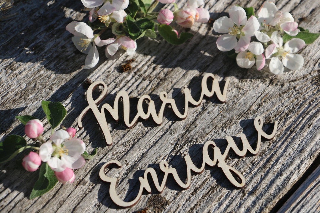 Laser Cut Wood Names Custom Laser Cut Name Signs Wedding Place - Etsy