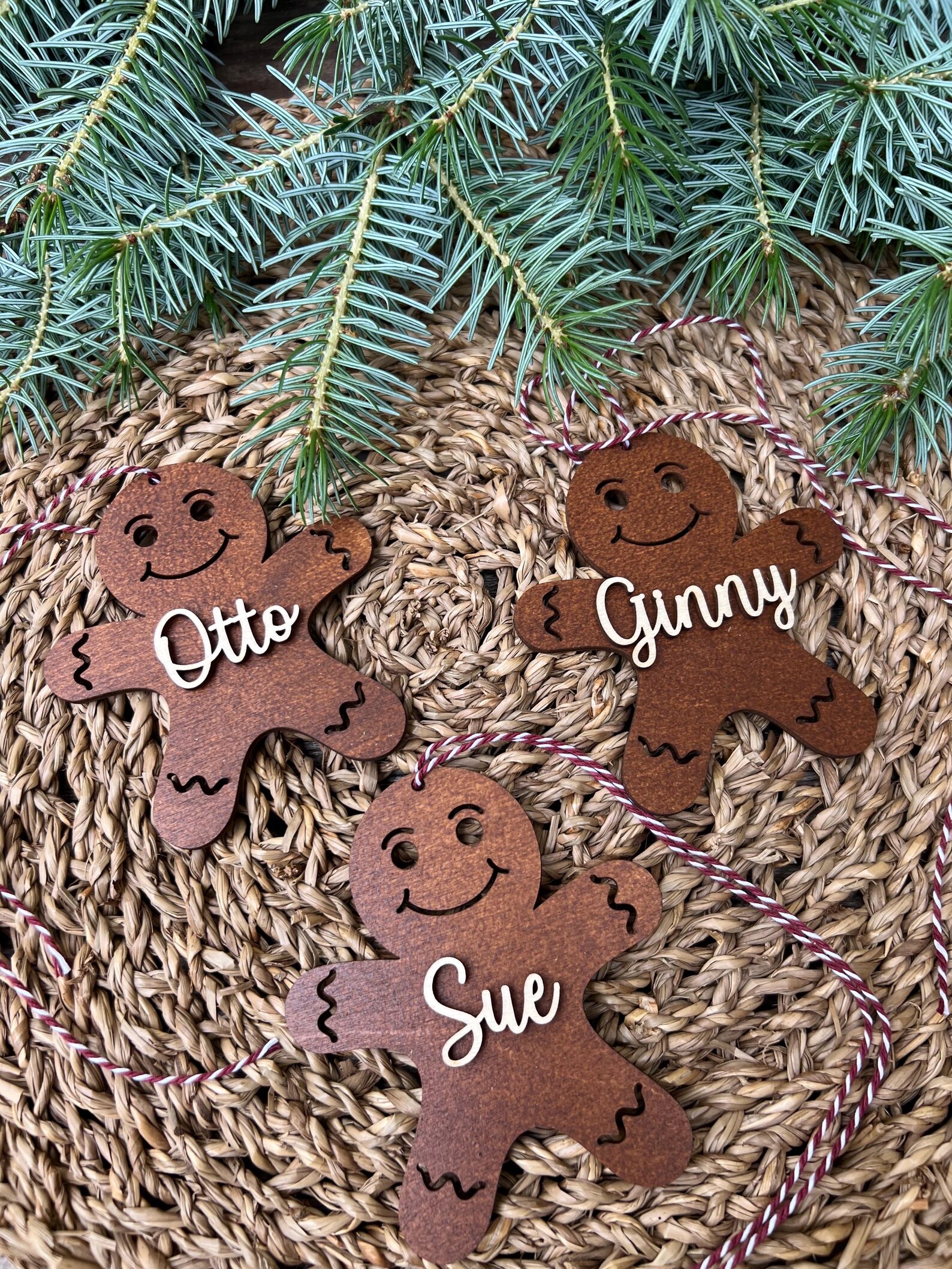 Personalized Gingerbread Man Place Card: 3D Christmas Table Decor - Etsy