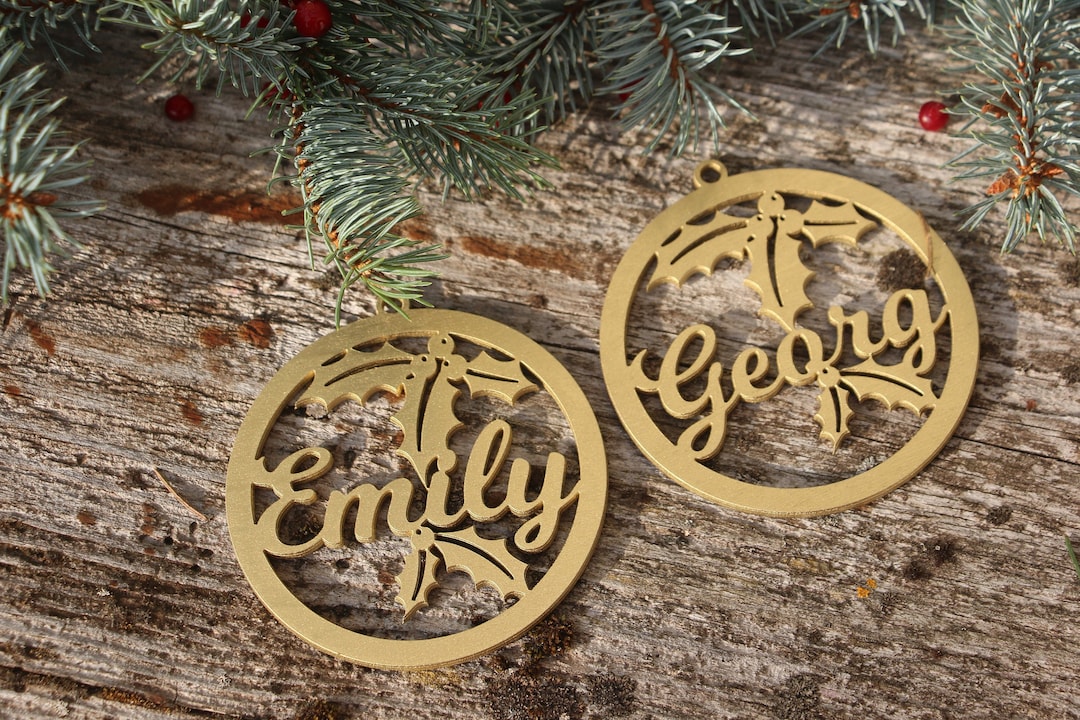 Laser Cut Christmas Baubles Personalized Custom Bauble Laser Cut Names ...