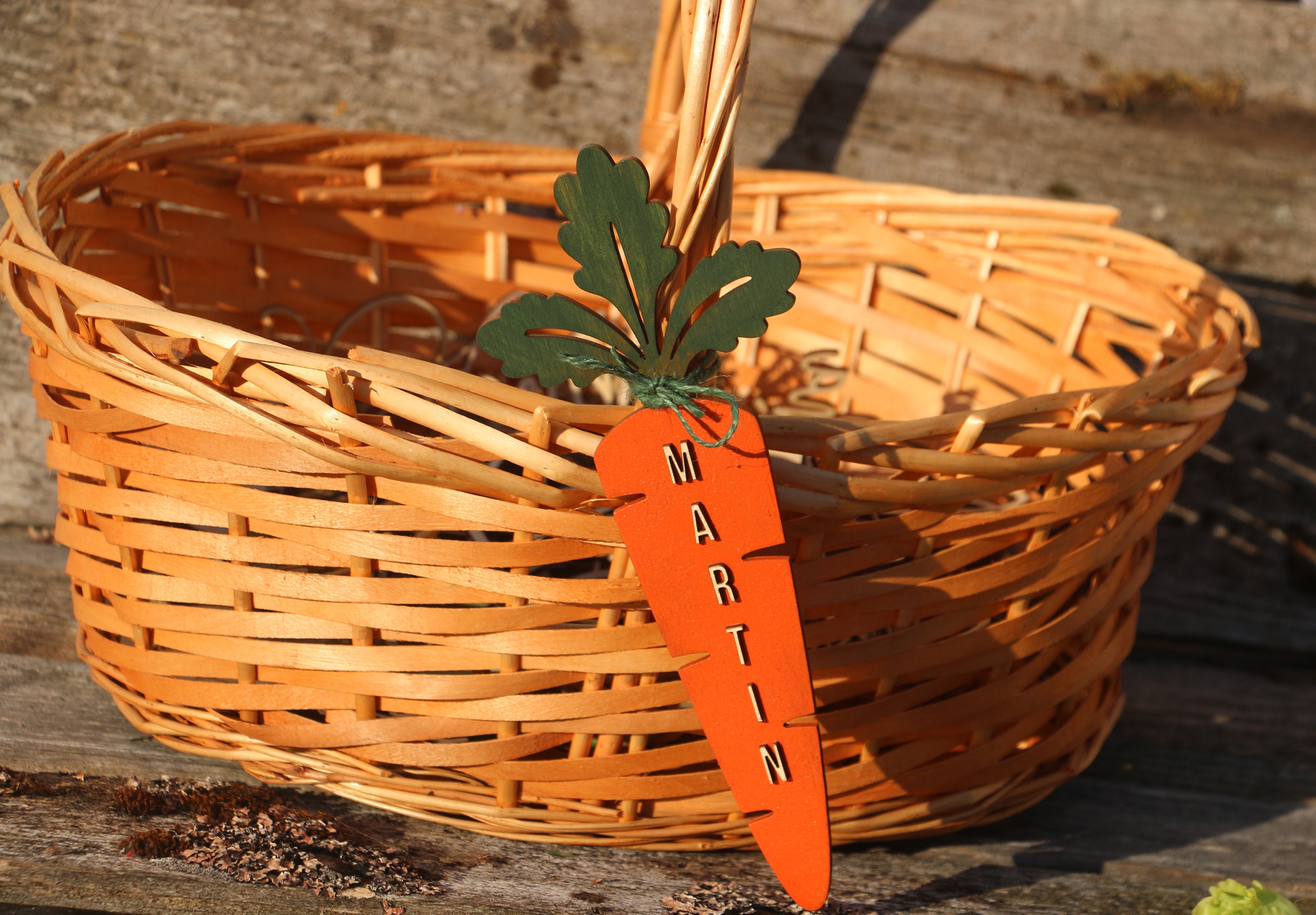 Carrot Tags Easter Basket Tag Carrot Personalized Easter Name | Etsy