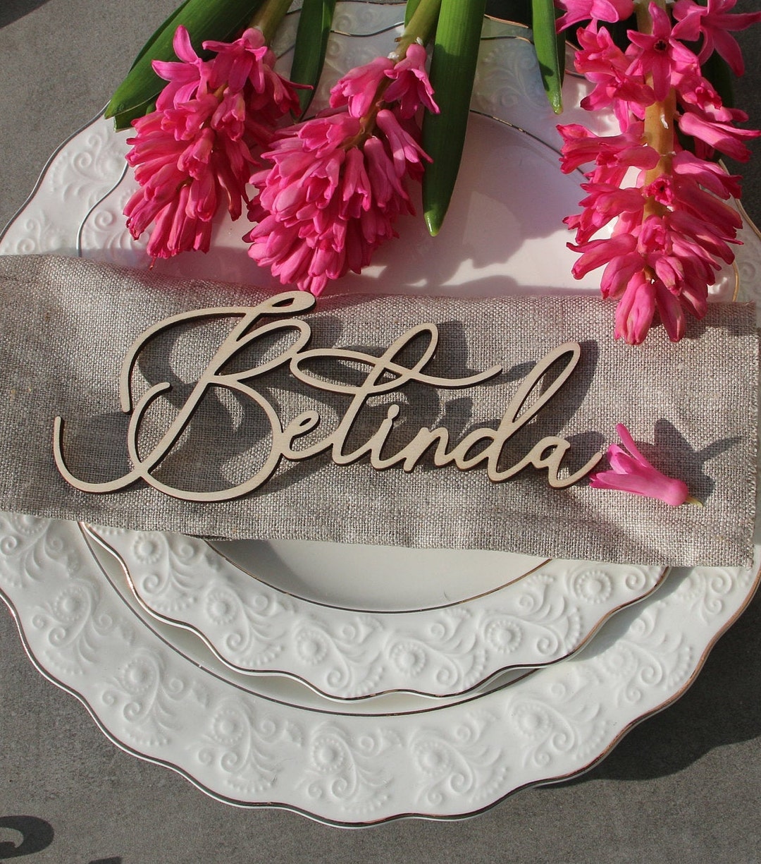 Laser Cut Wood Names Custom Laser Cut Name Signs Wedding Place Cards ...