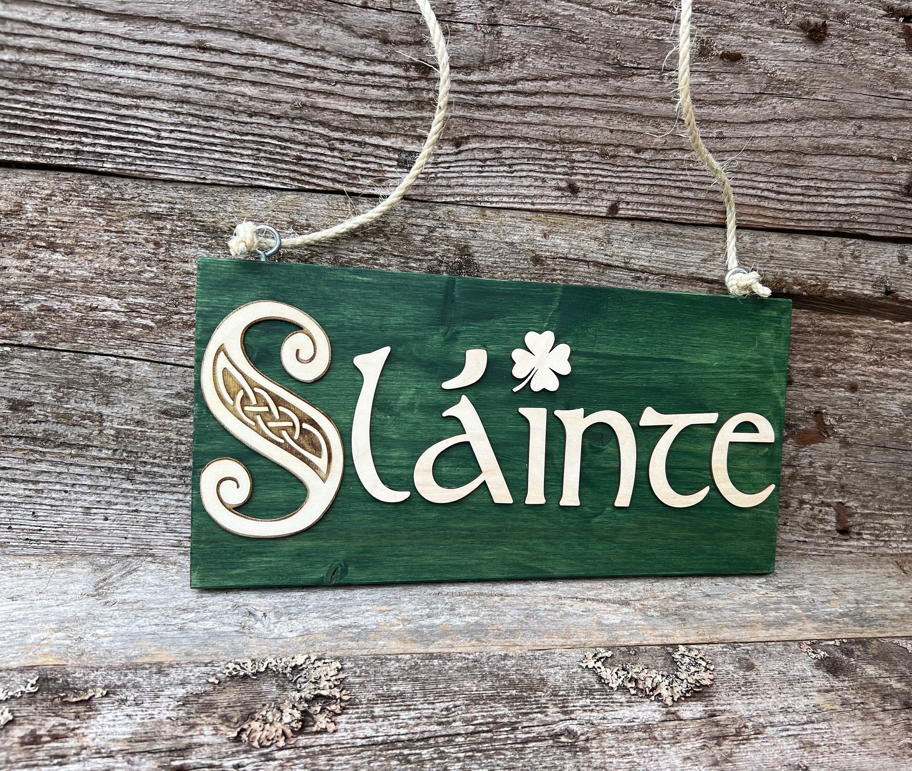 Slainte Sign: Irish Cheers Celtic Bar Decor - Etsy