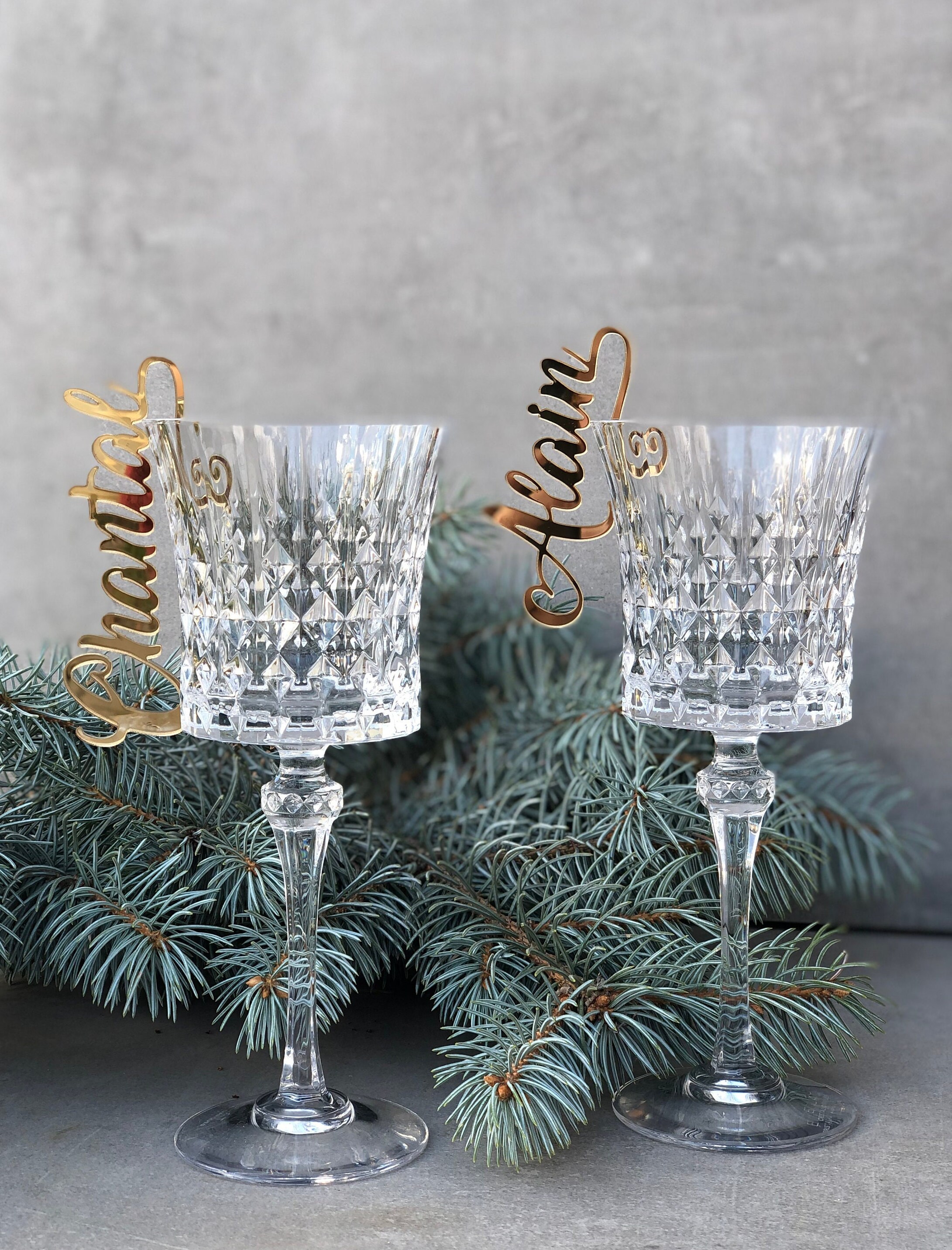 Laser Cut Names With a Decor Personalized Glass Decor Custom - Etsy