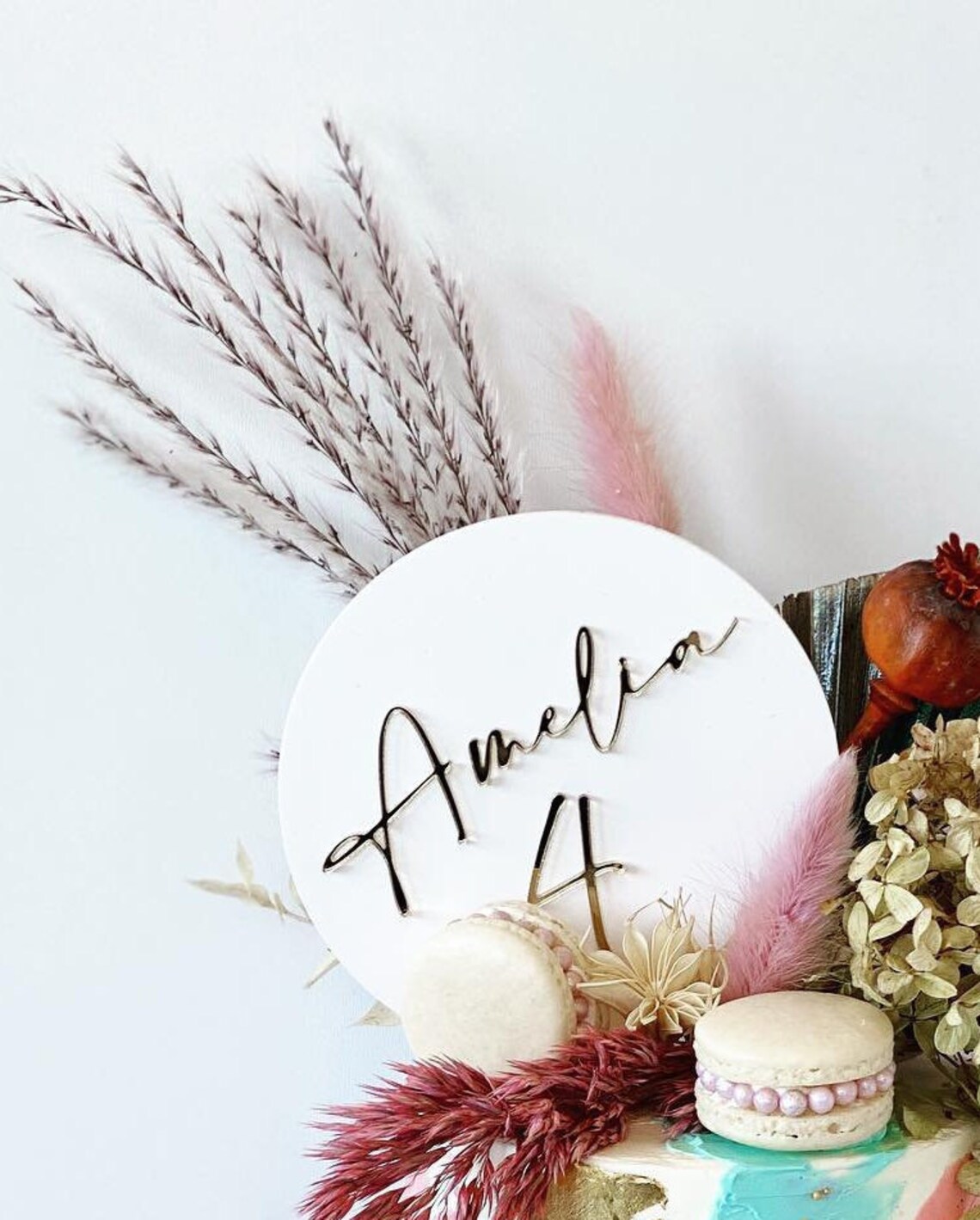 Laser Cut 3D Gold Name Cake Topper/custom Birthday Cake - Etsy