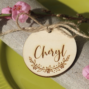 Custom Engraved Round Tags,personalized Wooden Tags,wood Heart,heart ...