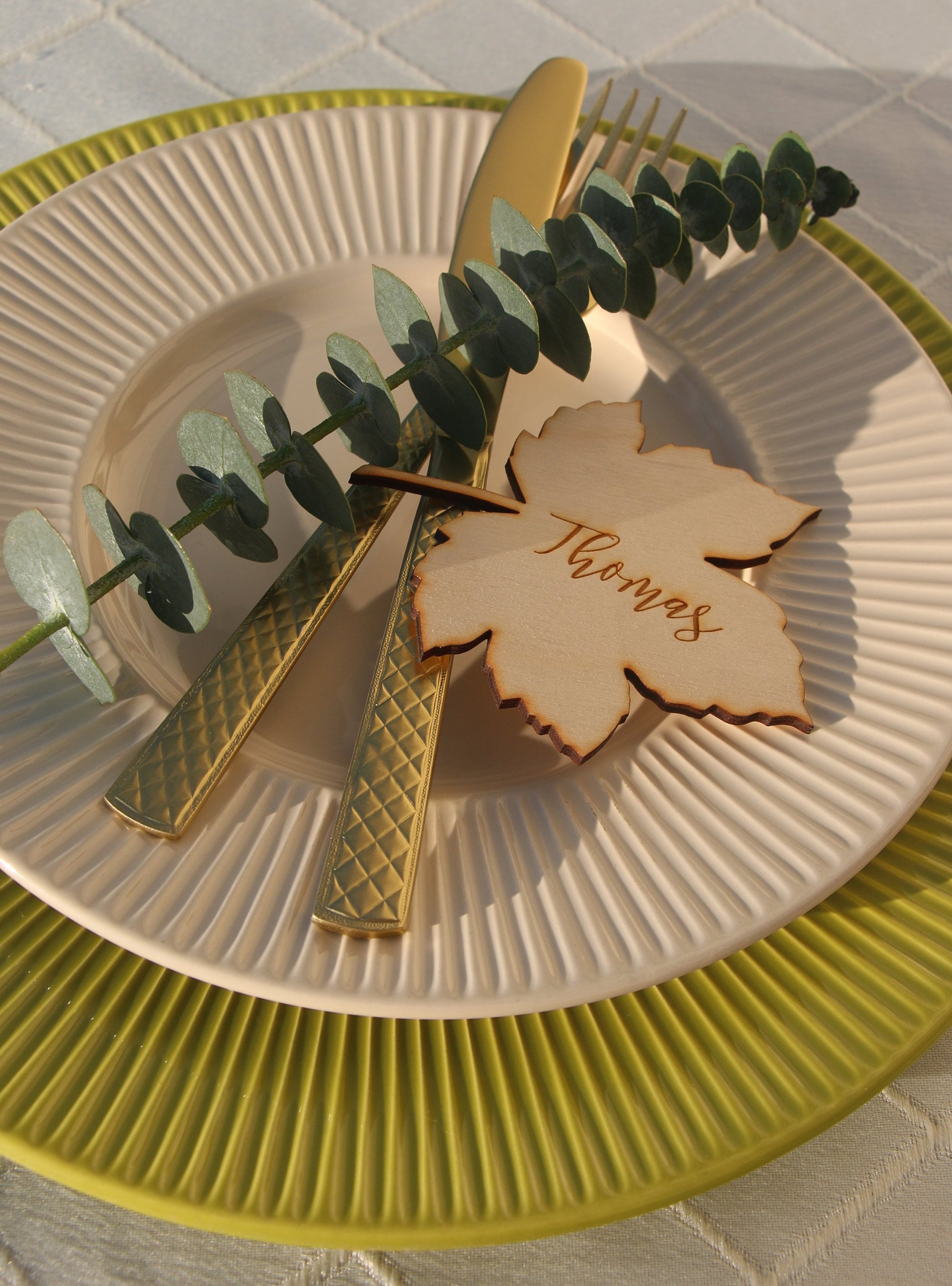 Laser Cut Leaf Place Cards Autumn Wedding Place Cards Maple - Etsy
