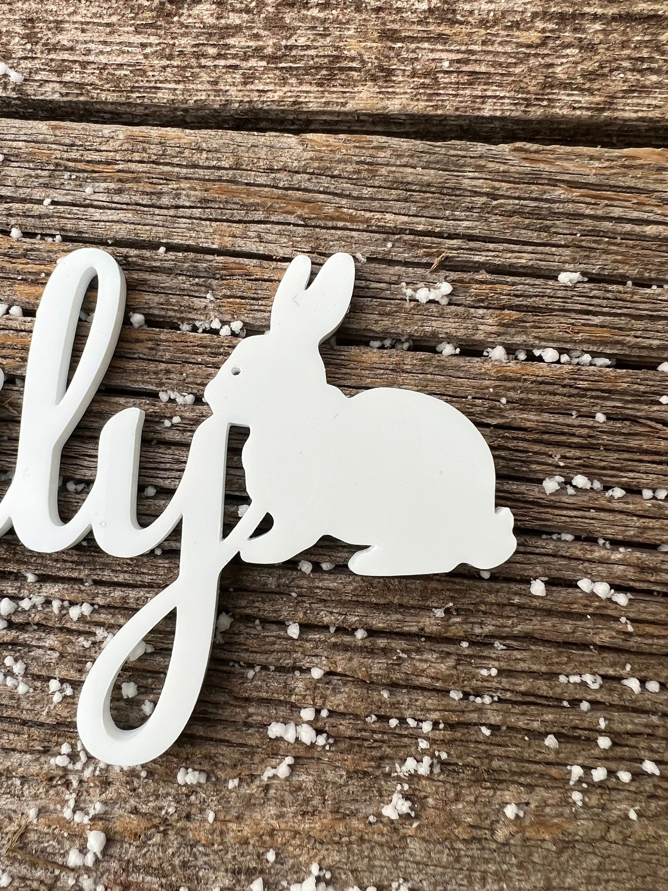 Laser Cut Bunny Place Cards: Acrylic or Birch Easter Decor - Etsy