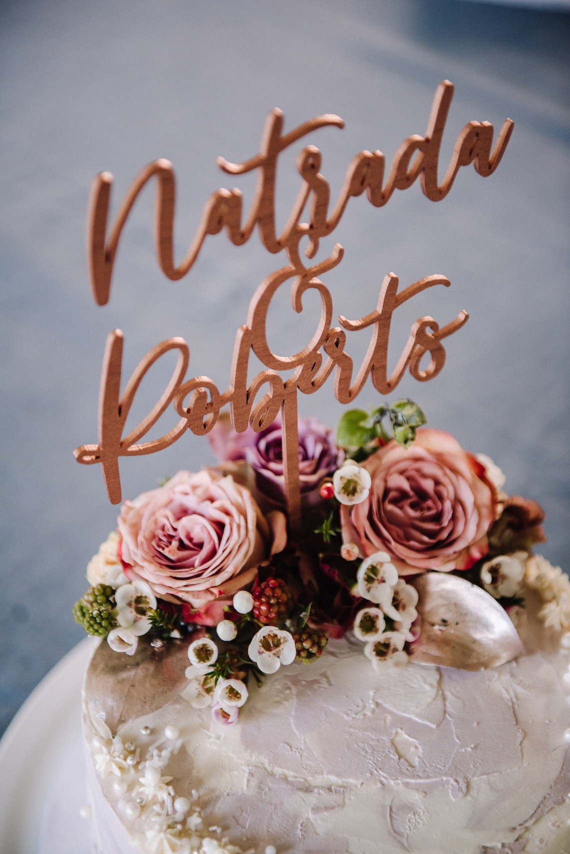 Laser Cut Rose Gold Wedding Cake Topper/custom Wedding Cake | Etsy