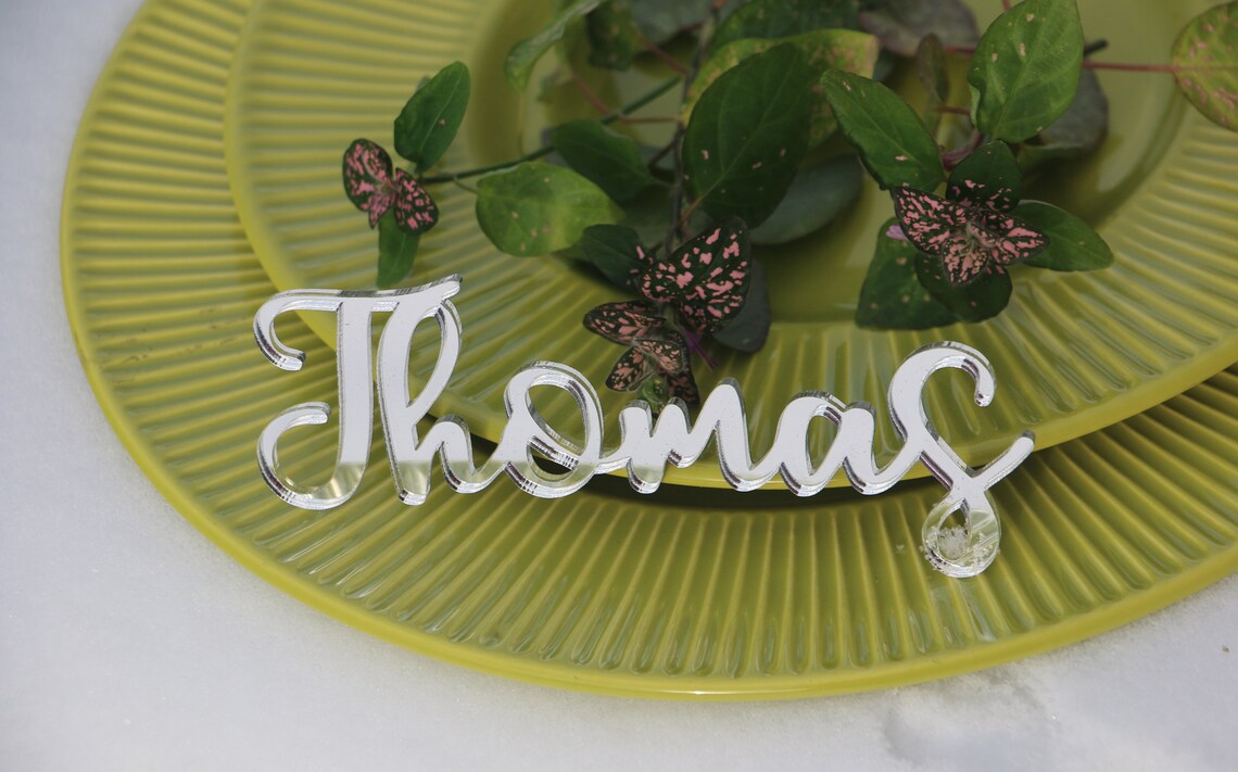 Laser Cut Wood Names Custom Laser Cut Name Signs Wedding Place Cards ...