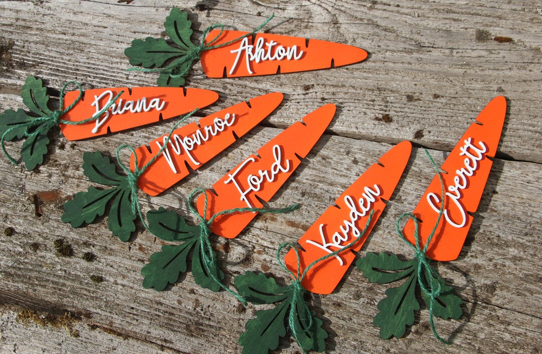 Carrot Tags Easter Basket Tag Carrot Personalized Easter Name Tags ...