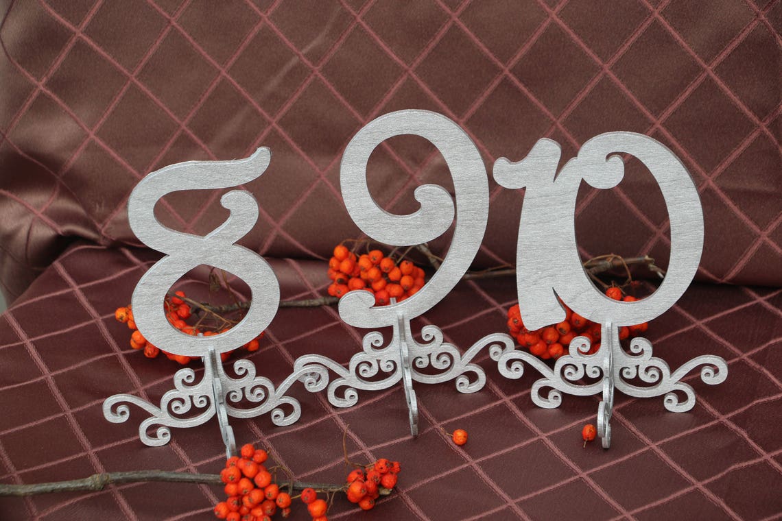 Free Standing Wedding Table Numbers /wooden Table Numbers Names/free ...