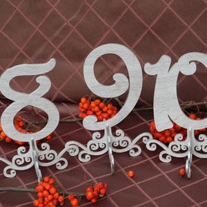 Free Standing Wedding Table Numbers /wooden Table Numbers Names/free ...