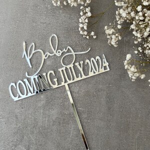 Baby Shower Cake Topper Baby Coming Toppercake Topper Cake Decor ...